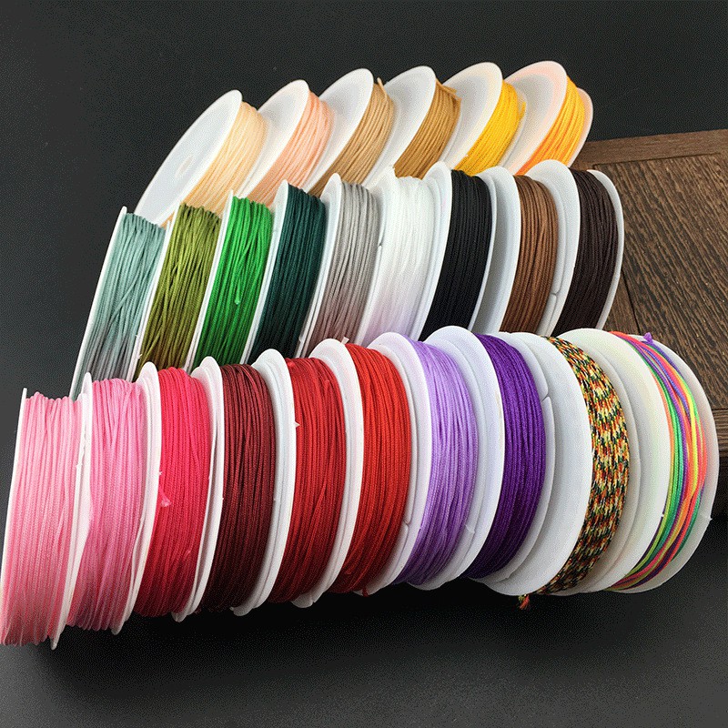 NEW 0.8mm 10M/roll Nylon String for Macrame Bracelet Braided Cord ...