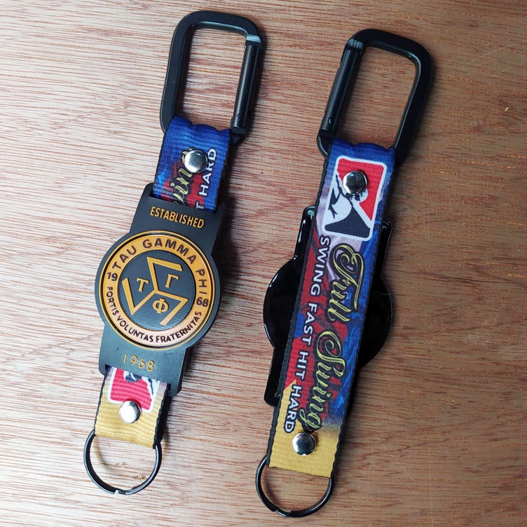 Triskelion Tau Gamma Phi Key Grand Fraternity Chain Holder KeyHolder MC ...