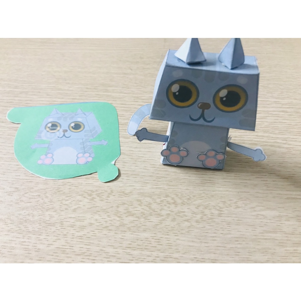 Handmade paper folding toys create 3D shapes according to the model of ...