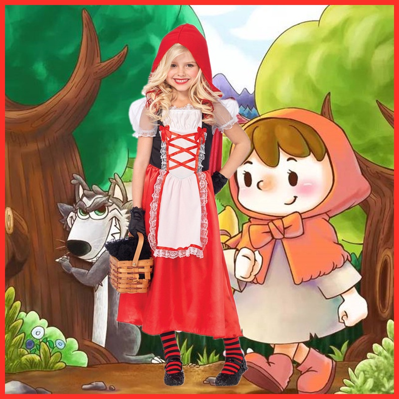 Little Red Riding Hood Girl Stage Performance Costume Children's Day ...
