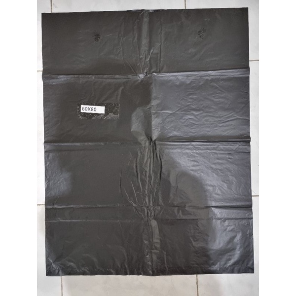 HITAM Repack black plastic trash bag 60x80 contains 14 pieces | Shopee ...