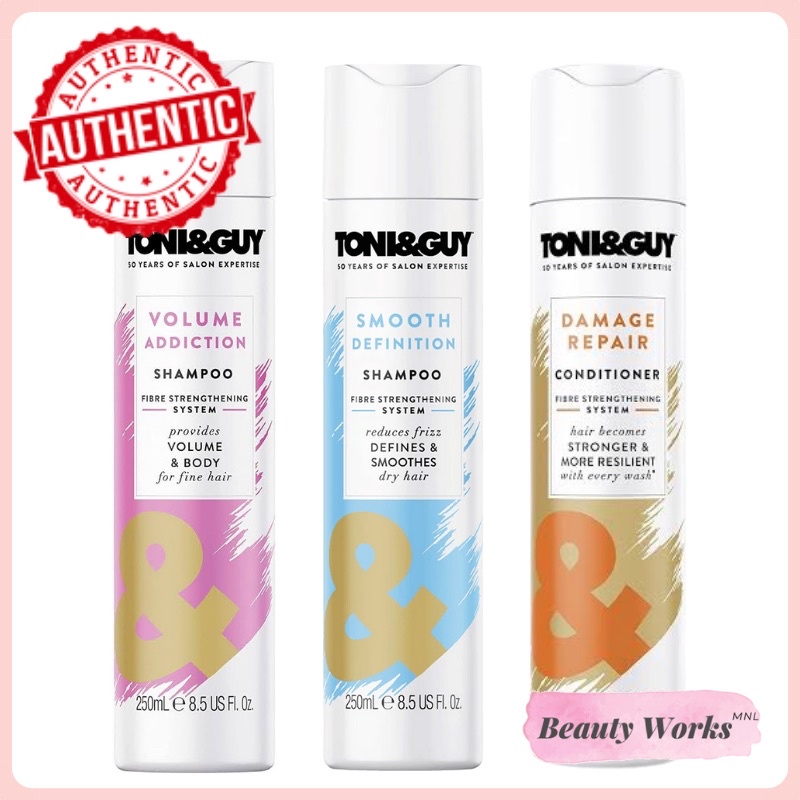 Toni & Guy Fibre Strengthening System Shampoo or Conditioner 250ml each ...