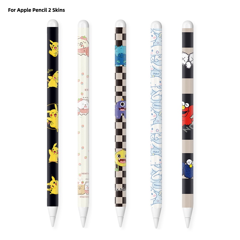 Cute Cartoon Stickerfor Apple Pencil 2 gen Sleeve Anti-slip Skins Wrap ...