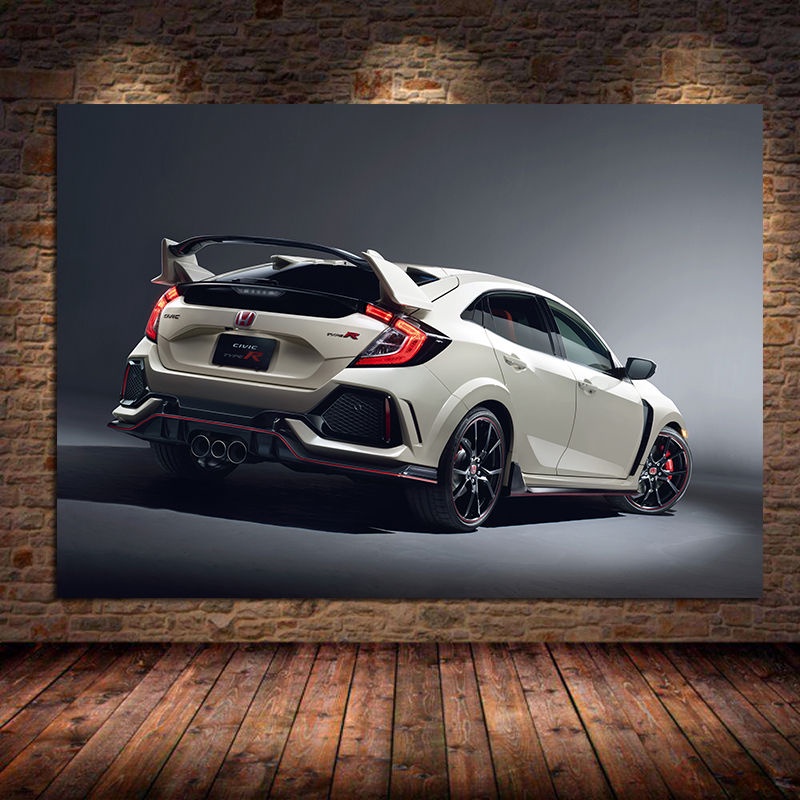 Modern Honda CIVIC Type R Sport Car Vehicle Posters Canvas Painting and ...