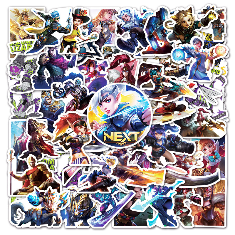 50Pcs/Set Mobile Legends Series 01 Stickers MOBA Games DIY Fashion ...