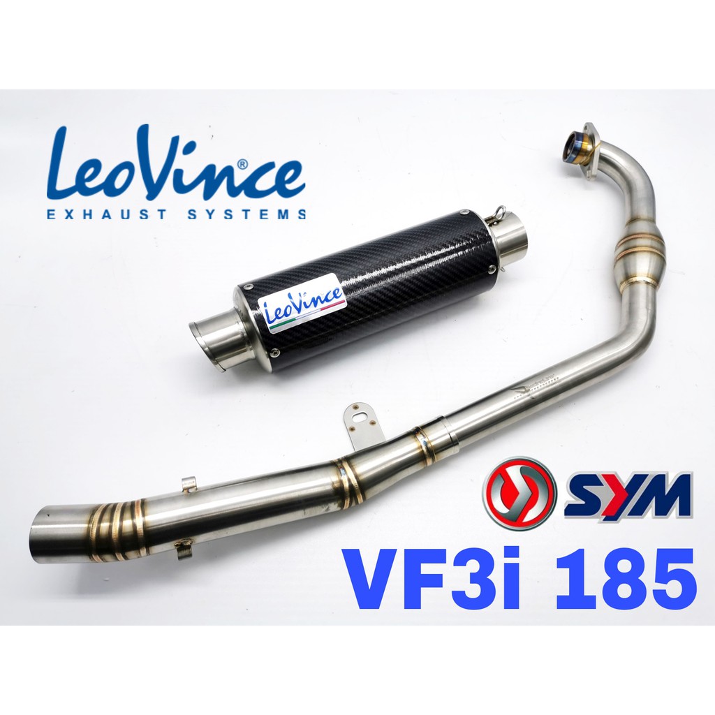 LeoVince Exhaust SYM VF3i 185 Ysuku Muffler Carbon Tabung Ekzos Motor ...