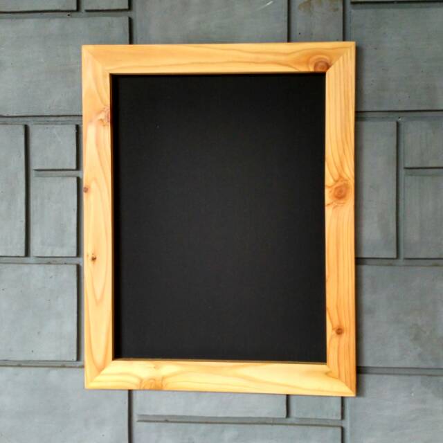 KAYU HITAM HIASAN DINDING Frame Board A3 type Slim, Black Board Wood ...