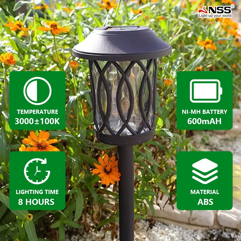 NSS Solar Outdoor Garden Light Landscape Garden Lawn Path Light 2pcs ...
