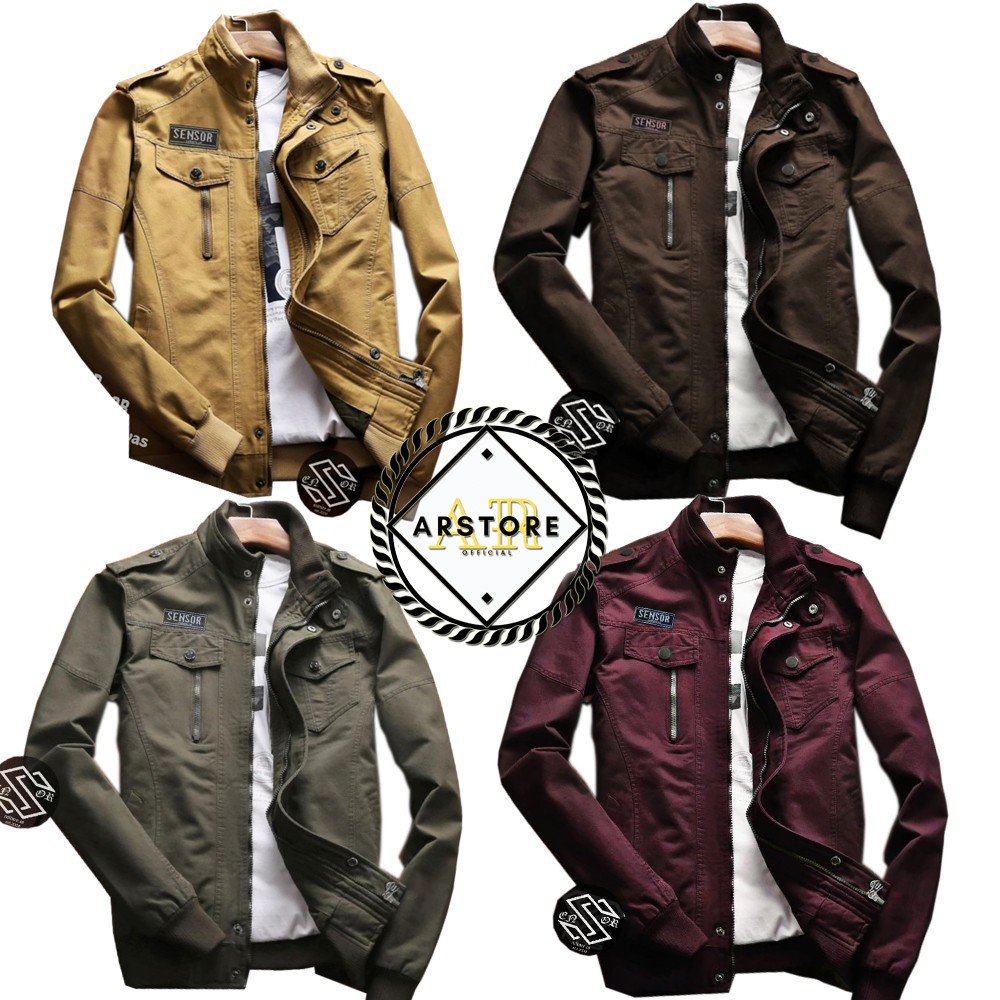 Latest Premium Canvas Classic Men's Bomber Jacket | Shopee Philippines