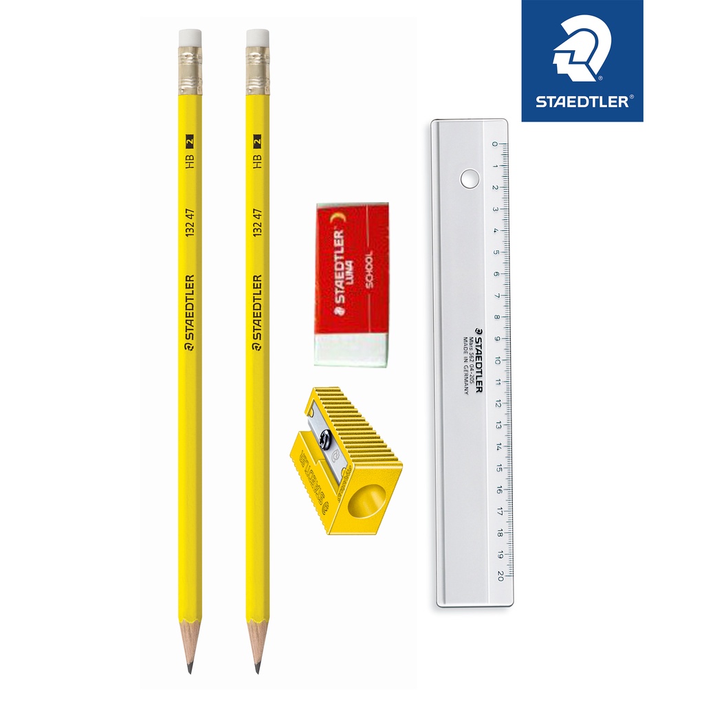 Staedtler Yellow Pencil Set with Ruler - 132 47 2B 2PCS/526 L40 ...