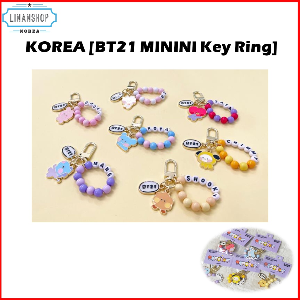 KOREA [BT21 MININI KeyRing 7 Options/ COOKY/ KOYA/ TATA/ RJ/ SHOOKY/ MANG/ CHIMMY] | Shopee ...