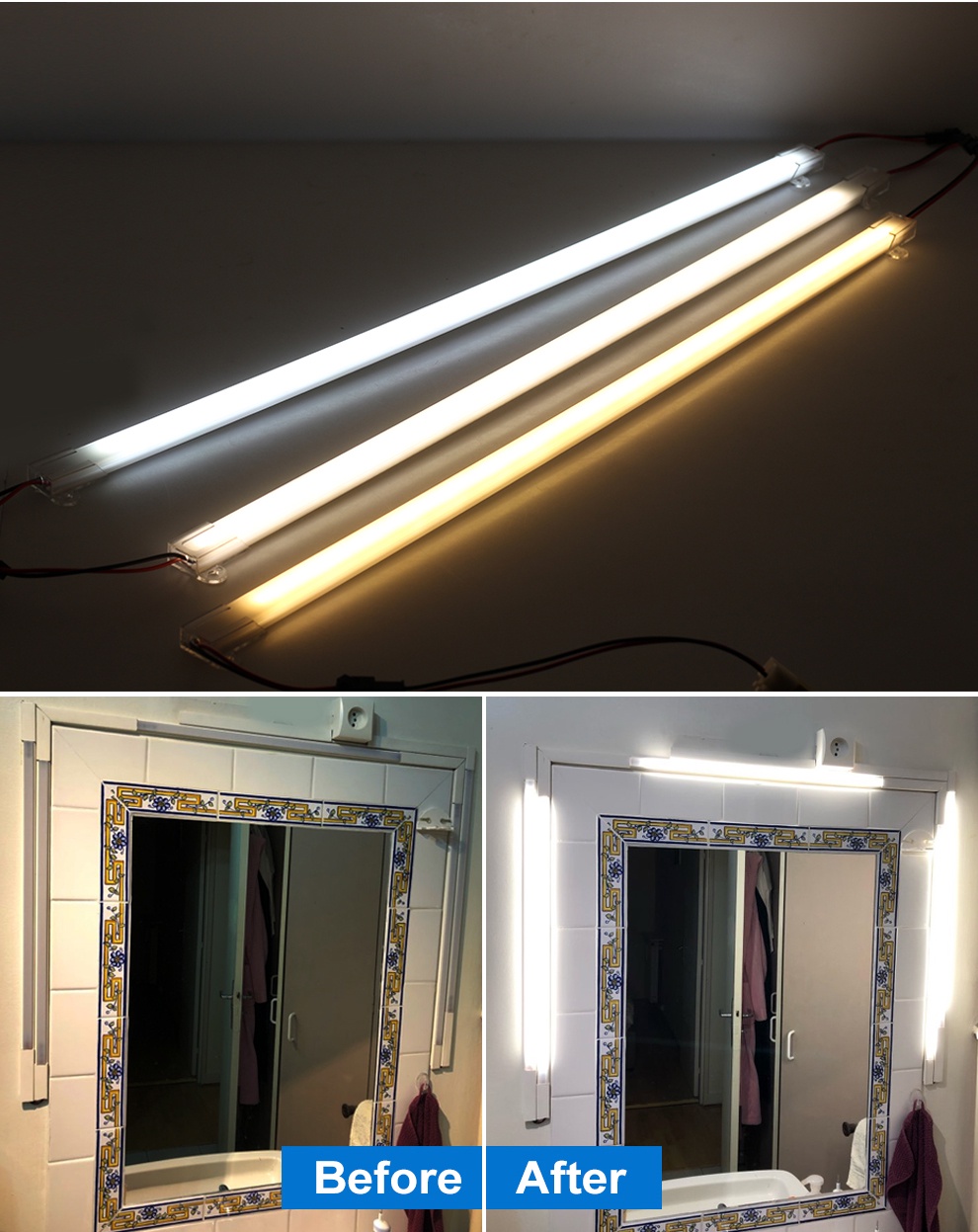5PCs LED Tube Light 220V High Brightness 2835 30cm 50cm 72LEDs LED Bar ...