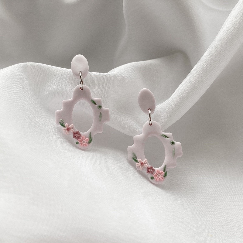 Polymer Clay Clay Earrings (Wildflowers) | Shopee Philippines