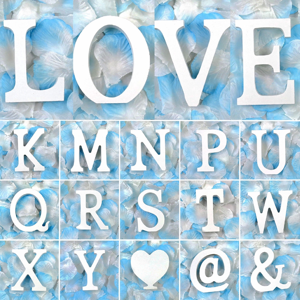 26 White Wooden Letters Alphabet / DIY Word Letter Name Design Art ...