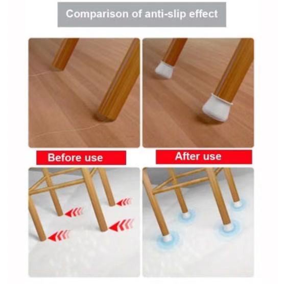 Strength Table Chair Foot Pads Silicon Rubber Floor Protection Cover ...
