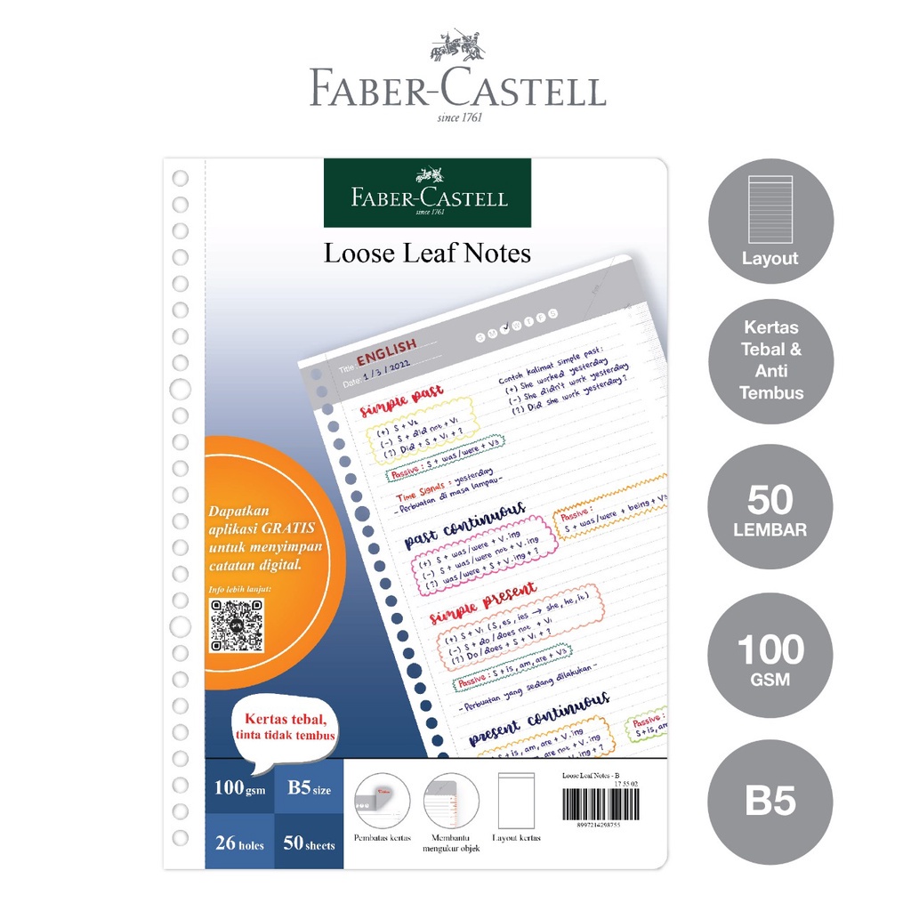 Faber Castell B5 Digital Loose Leaf 50 Sheets | Shopee Philippines