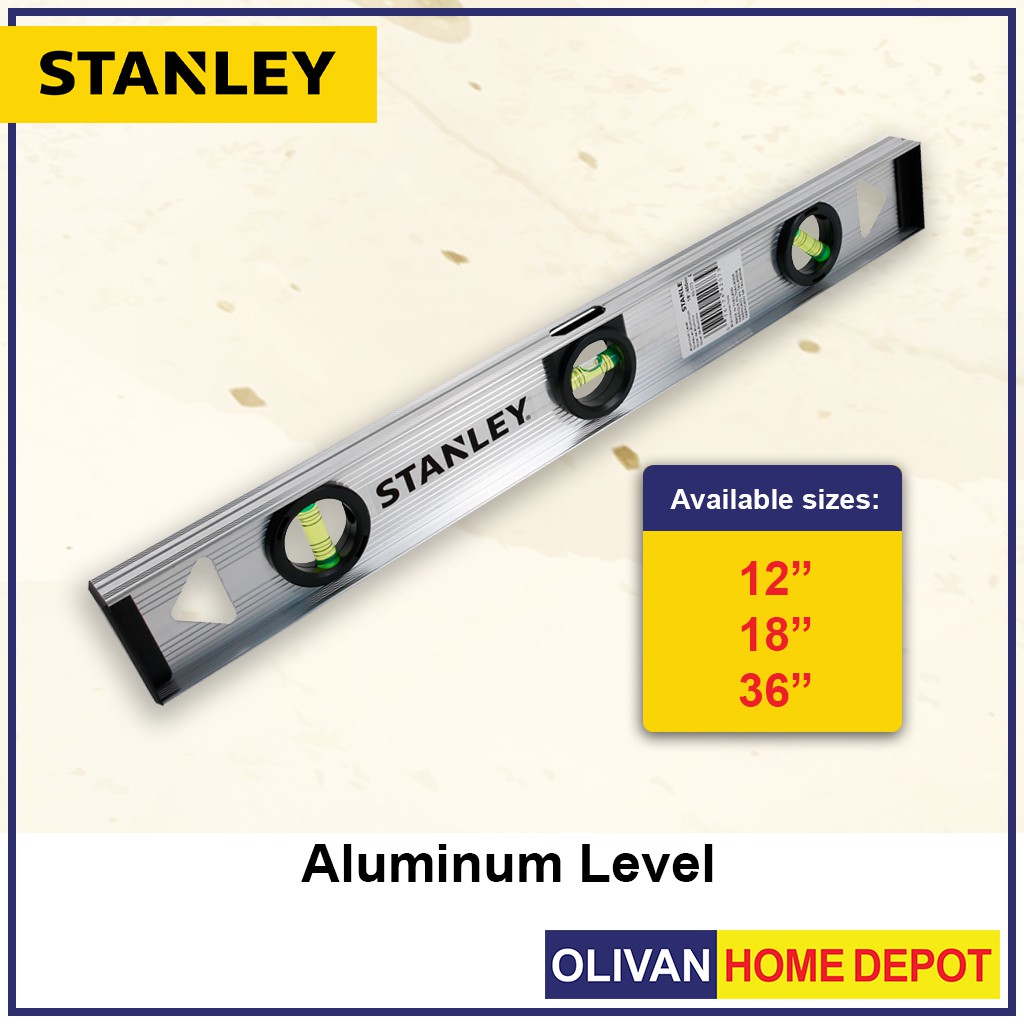 STANLEY Aluminum Level Bar I-Beam with Three Vials 12" 42-072 | Shopee ...