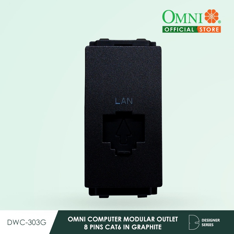 OMNI Computer Modular Outlet 8 PINS CAT6 in Graphite - DWC-303G ...