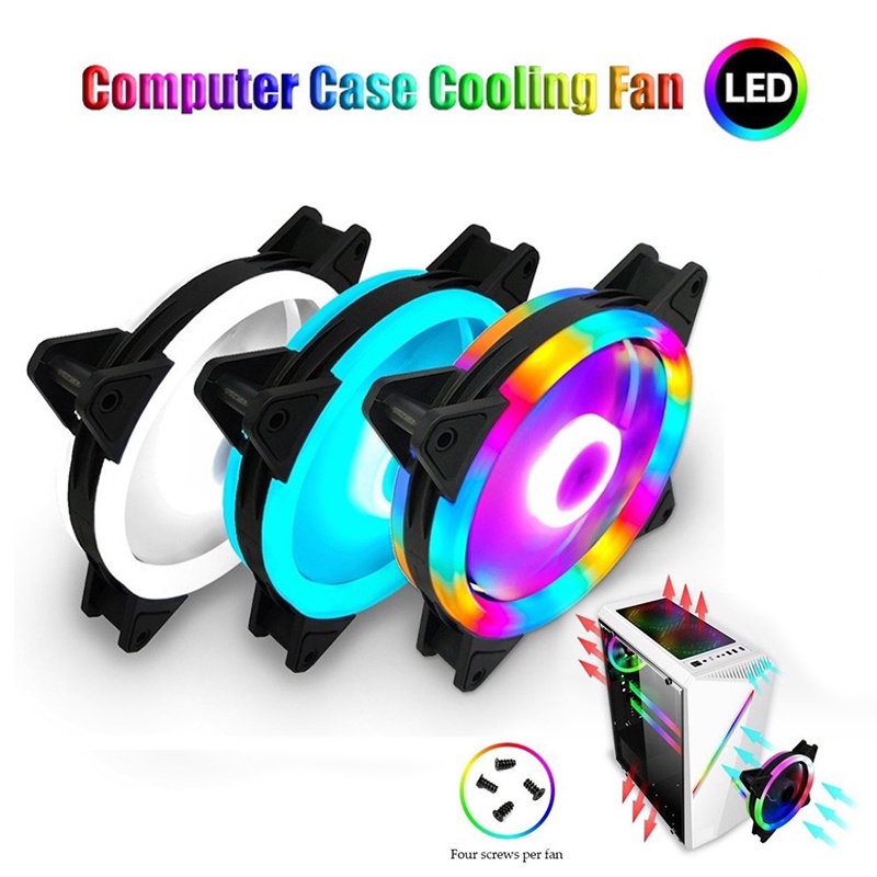 Notebook Cooler Colorful Radiator Computer CPU Case Fan Cooling Fan 120 ...