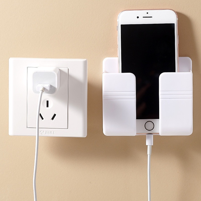 Wall Hanging Remote Control Organizer Mobile Phone Bracket Storage Box ...