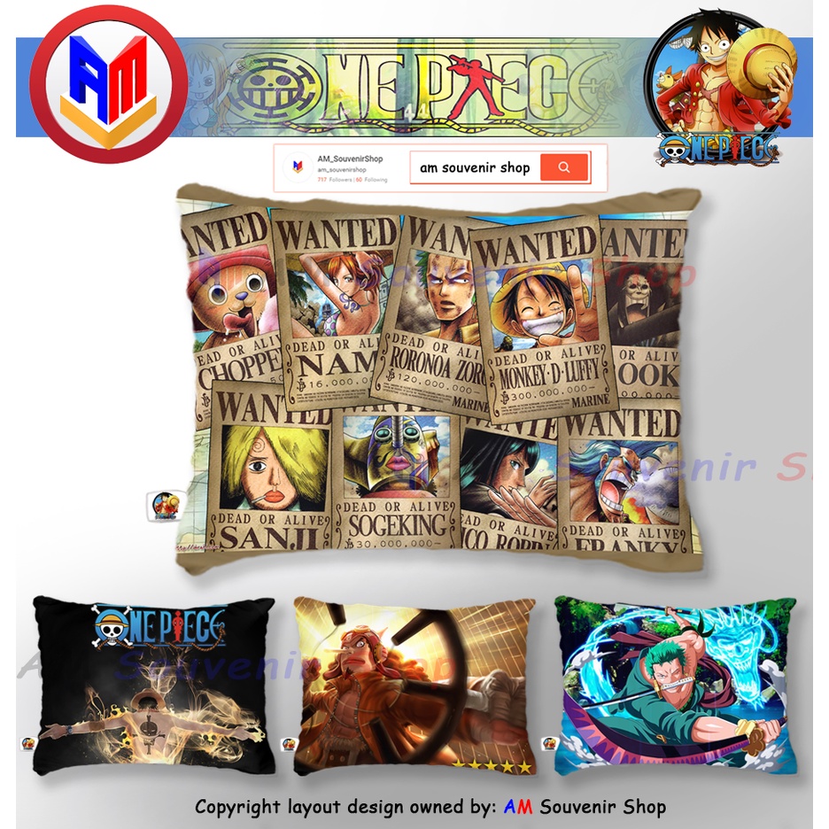 One piece Pillow / Luffy / Zoro / Nami / Usopp / Sanji / Chopper ...