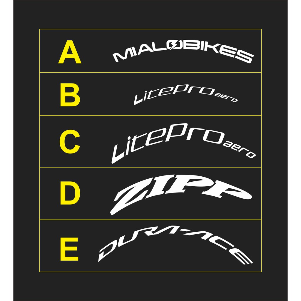 Cutting sticker, folding bicycle rim stickers, 1 set of 10 pcs 16in ...