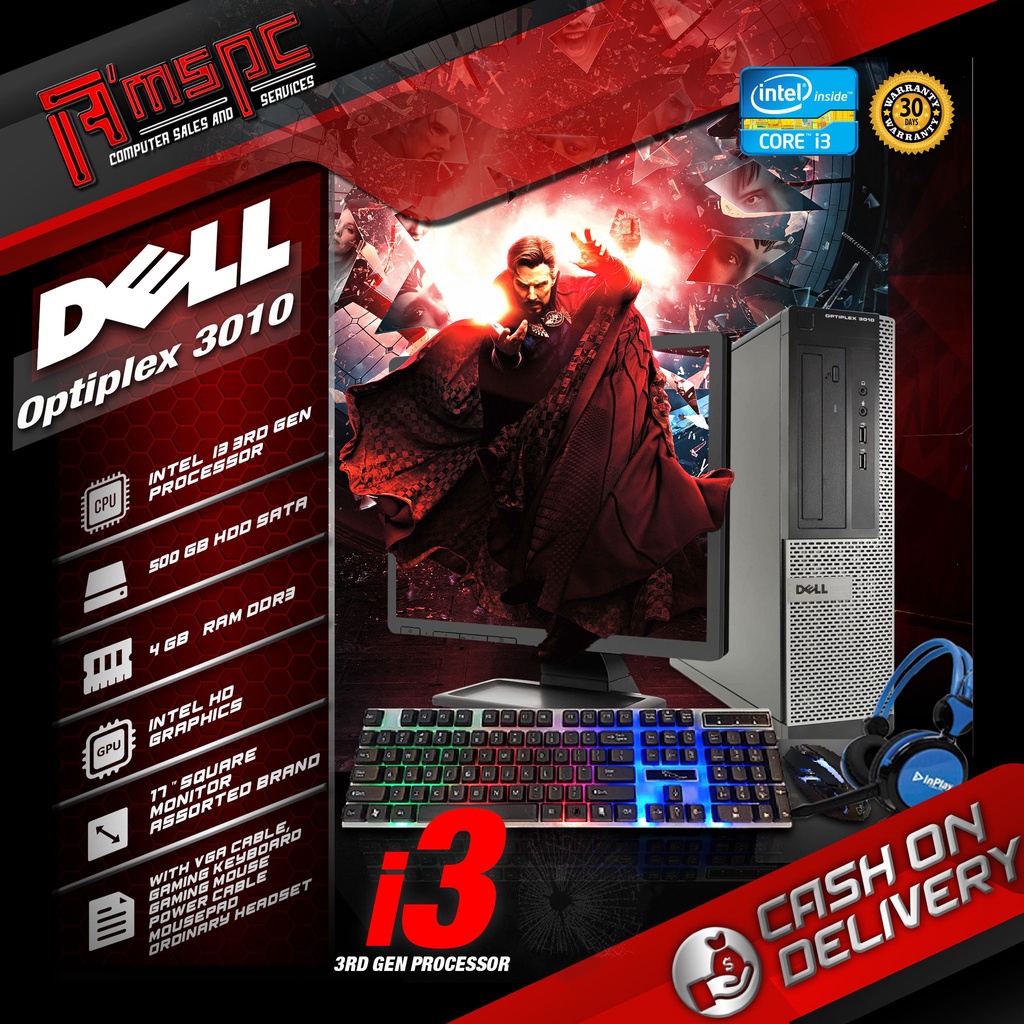 DESKTOP & CPU ONLY i3/ i5 3RD | 4GB RAM 500GB HDD | DELL OPTIPLEX 3010 | ONBOARD GRAPHICS ...