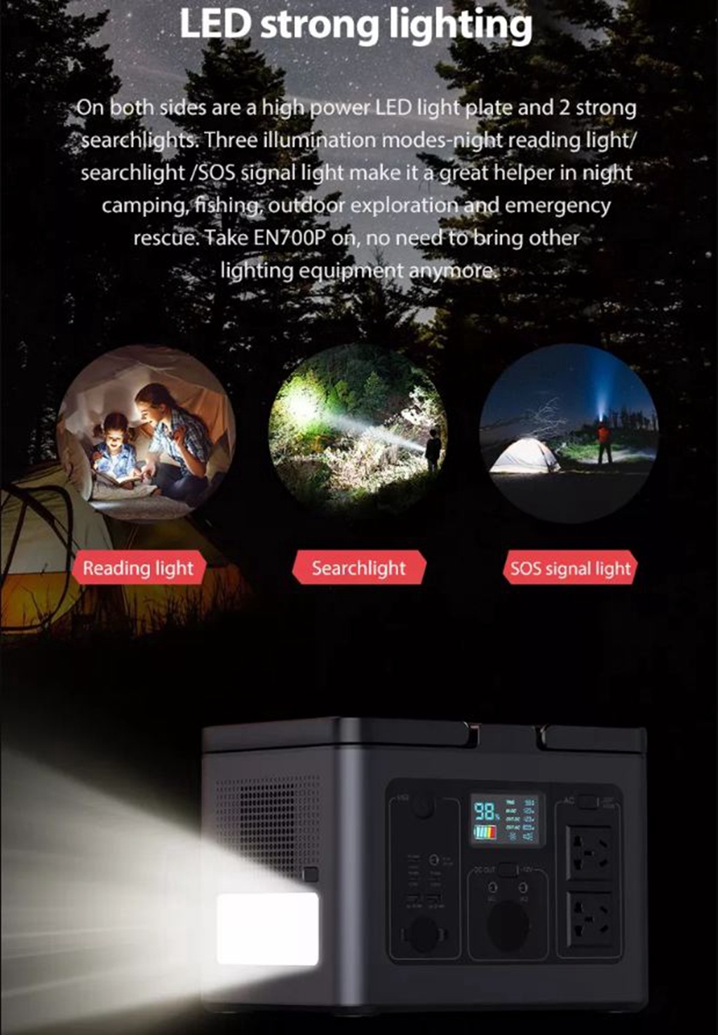 Yoobao EN700P 192000mAh AC700W PD100W Quick Charge LED Display Portable ...