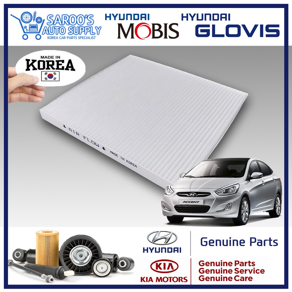 Aircon Filter / Cabin Filter For Hyundai Accent , 2011-2018, Made In ...