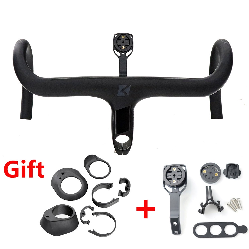 KOCEVLO Carbon Fiber Road Bicycle Integrated Handlebar With Stem For 28 ...