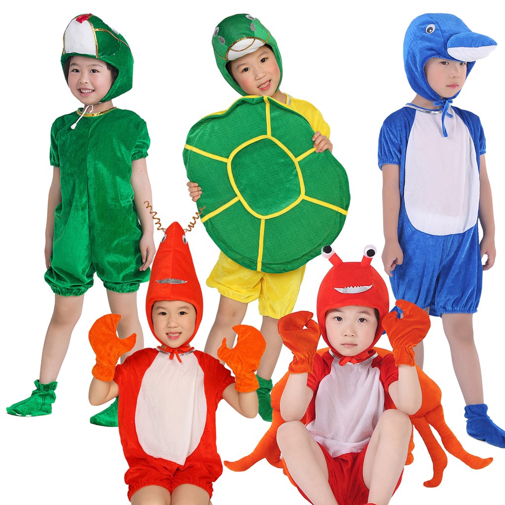 Kids Unisex Animal Cosplay Costume With Hat Stage Performance Dolphin ...