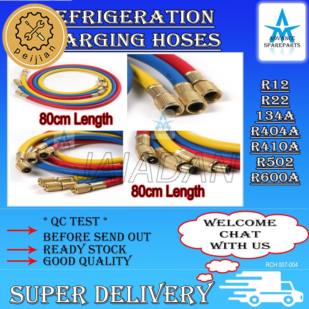 Refrigerator Tools Refrigeration Charging Hose = 80cm / 150cm / 180cm ...
