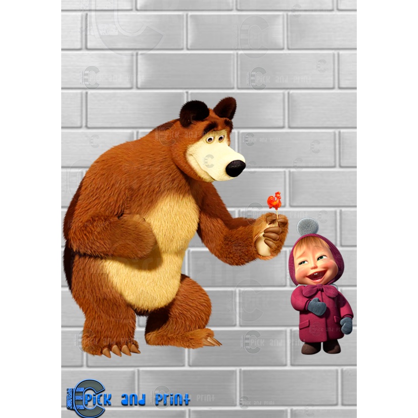 Masha and the Bear Character Cut Outs for DIY Backdrop/Party Needs ...