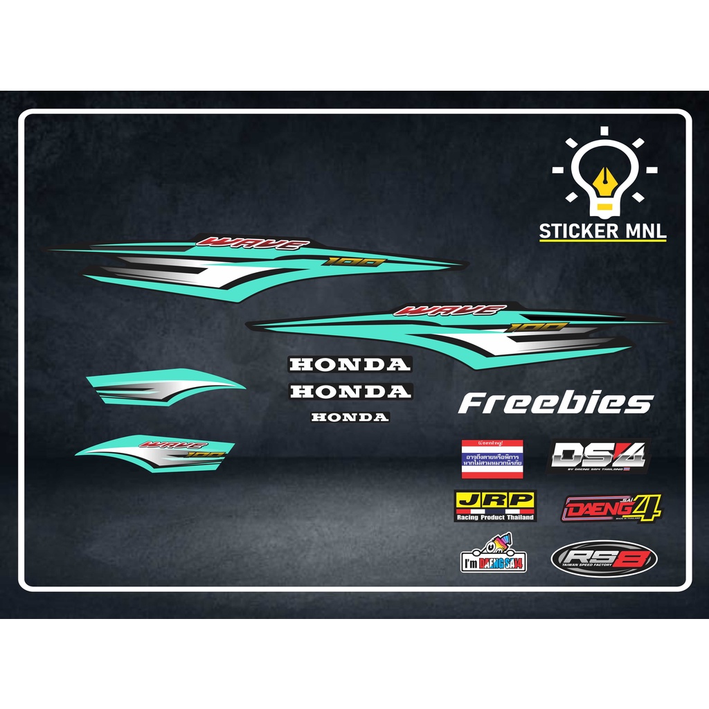 HONDA WAVE 100 STOCK DECAL STICKER | Shopee Philippines