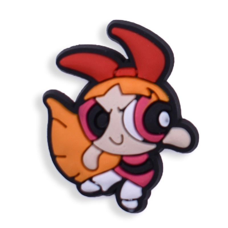 Croc Jibbit Cartoon Croc Buckle Cute Powerpuff Girls Pac-Man Pattern ...