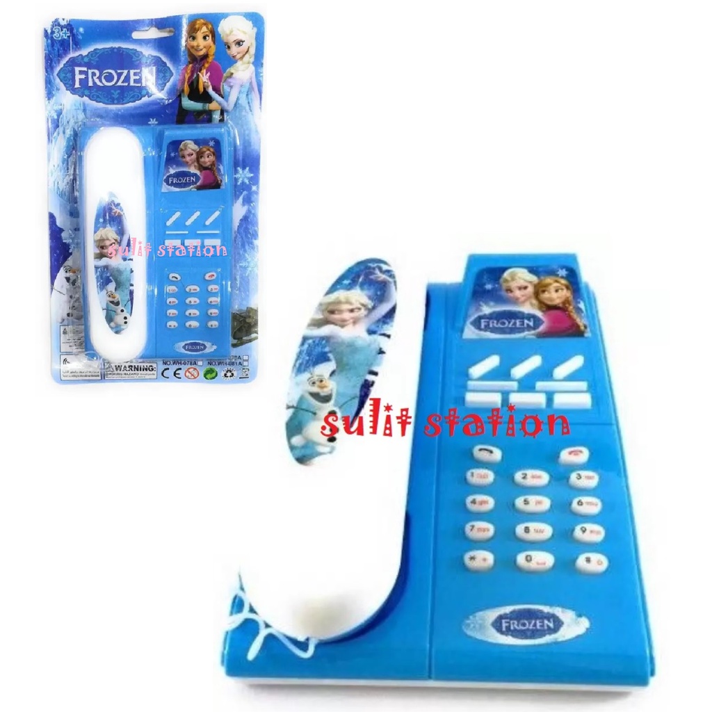 FROZEN ELSA ANNA MUSIC SOUNDS KIDS TELEPHONE BATTERY OPERATED MUSICAL ...