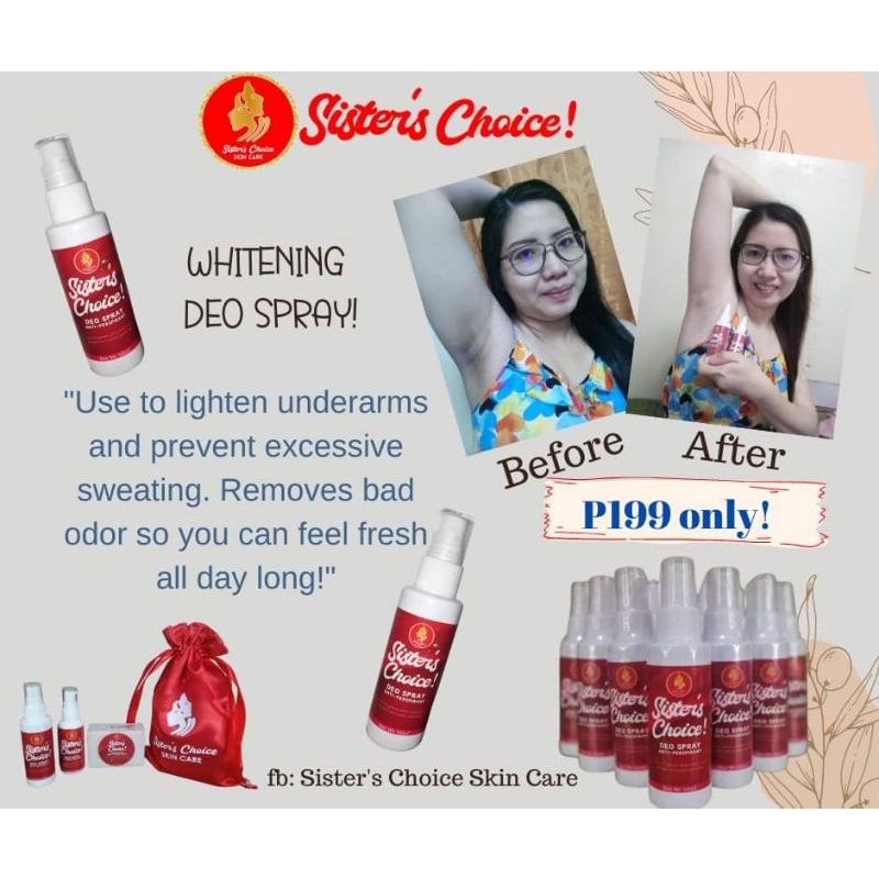 Sister's Choice Whitening Deo-Spray | Shopee Philippines
