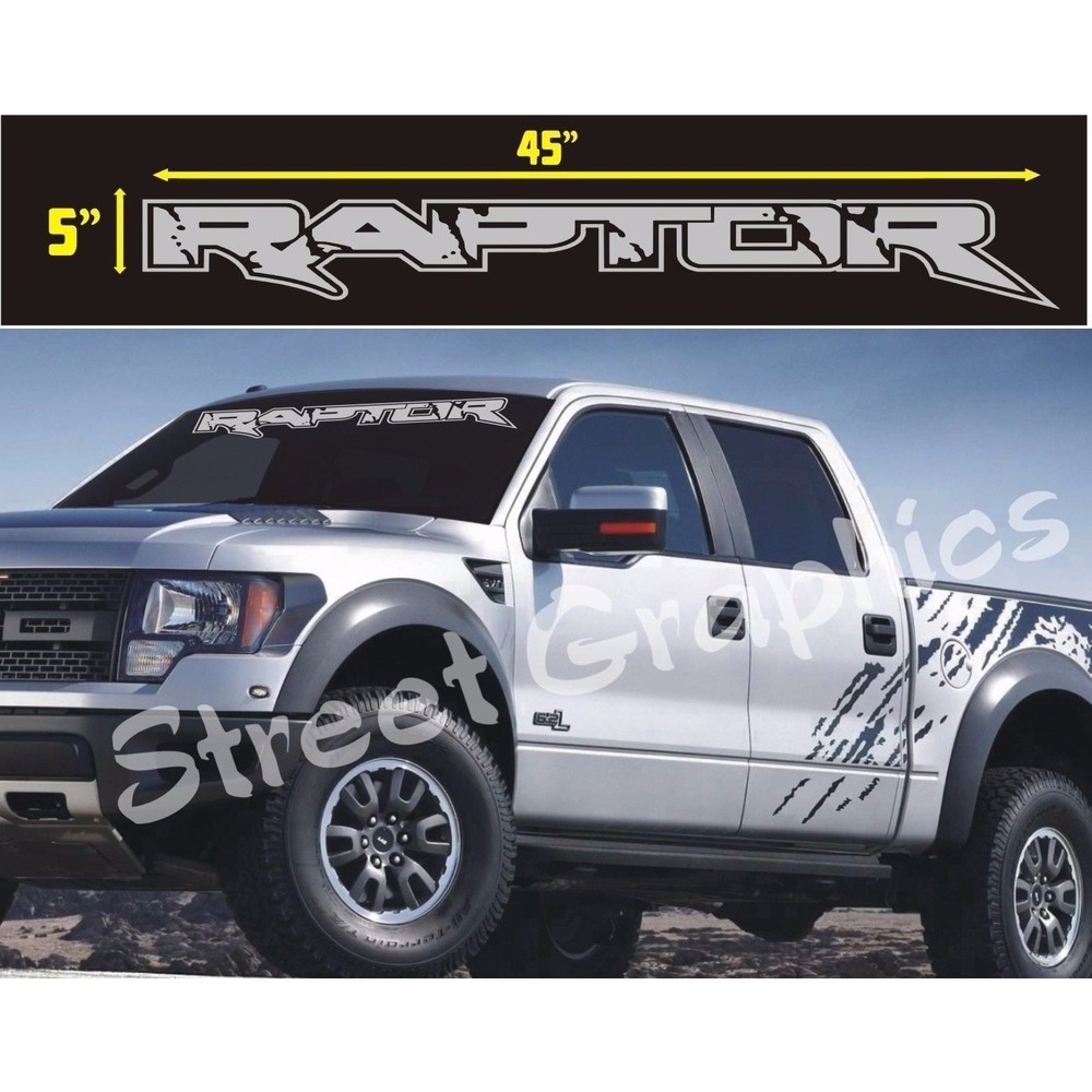 RAPTOR windshield vinyl decal sticker (ALL STANDARD COLORS AVAILABLE ...
