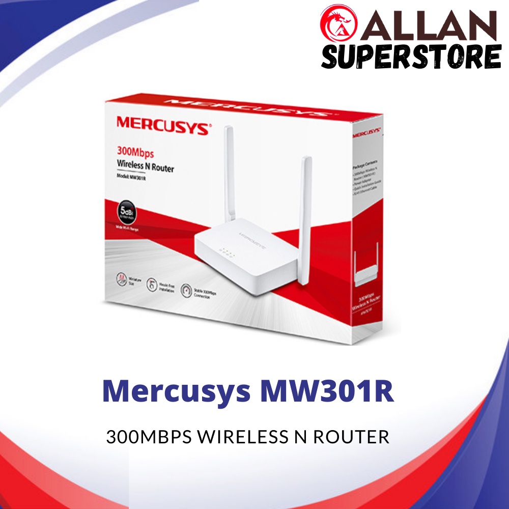 Mercusys MW301R 300Mbps Wireless N Router Two 5dBi Antennas / WiFi ...