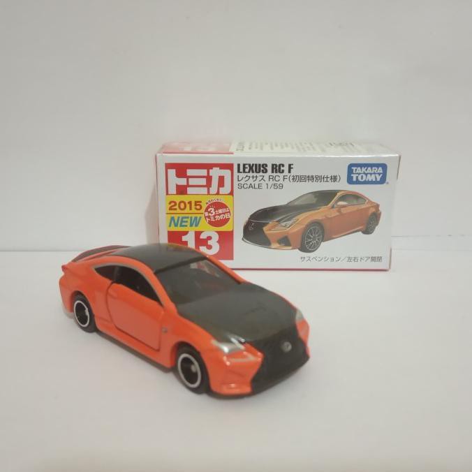 Tomica Collection Display Toy No. 13 Lexus RC F orange diecast sport ...
