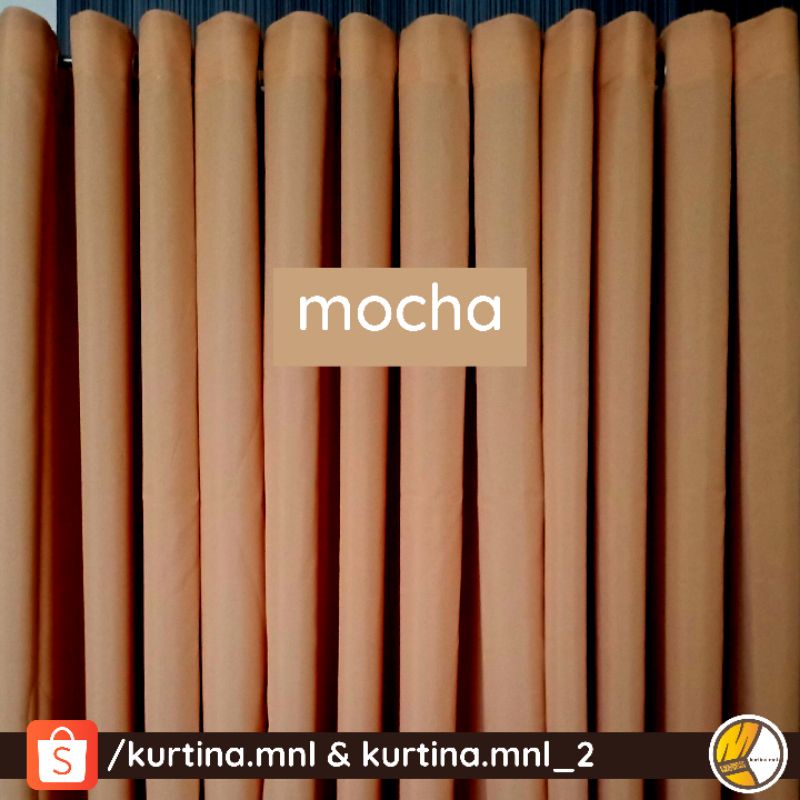 MOCHA - KATRINA PLAIN RING CURTAIN 85"x 60"- 7FT LONG | Shopee Philippines