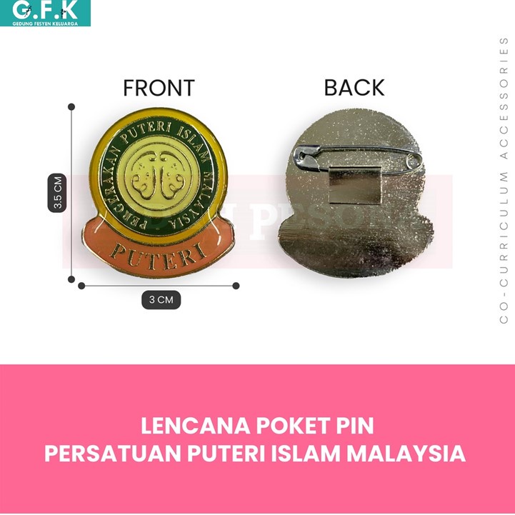 Islamic PUTERI PIN POKET BADGE | Shopee Philippines
