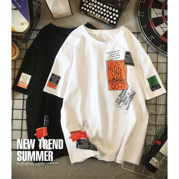 Korean Fashion Over Size T Shirt Printed Tshirt For Unisex Round Neck ...