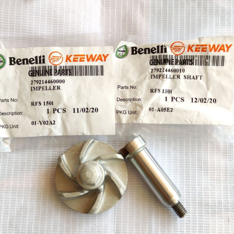 BENELLI RFS 150/150S WATER PUMP IMPELLER/IMPELLER SHAFT | Shopee ...