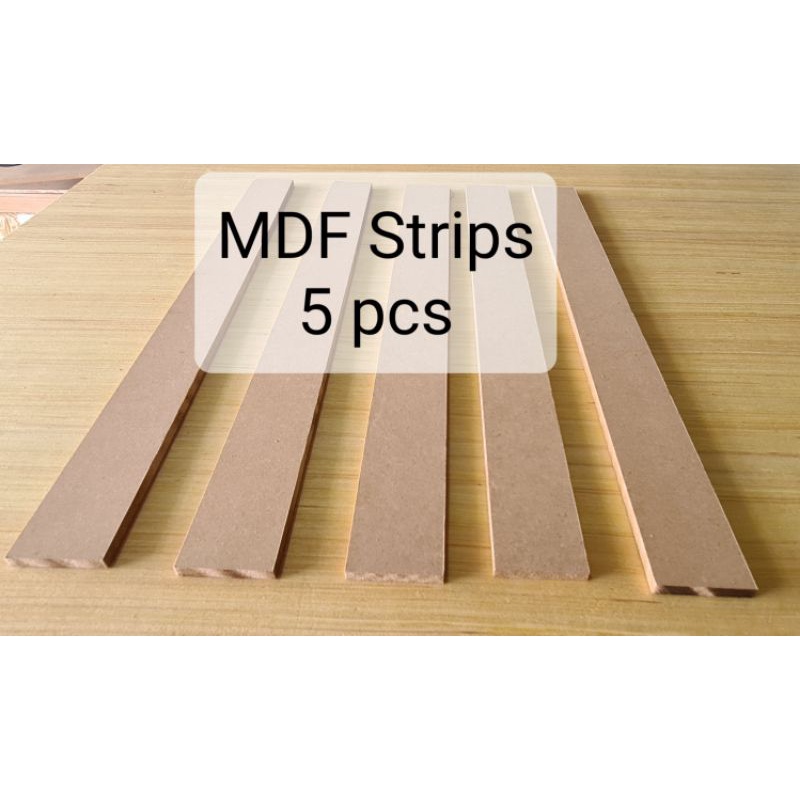 MDF Strips 5 pcs - 1.5" x 1ft or 16" | Shopee Philippines