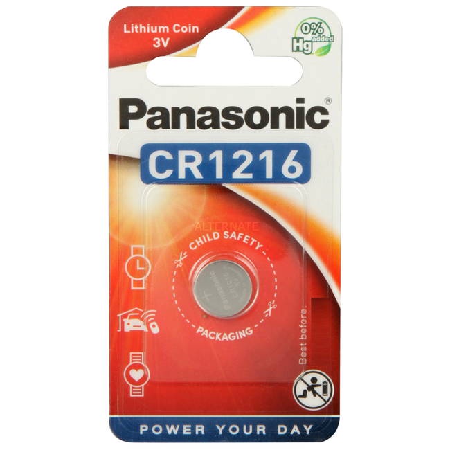 Panasonic CR1216 (1pc) 3v Lithium Button Cell Battery in Blister Pack ...