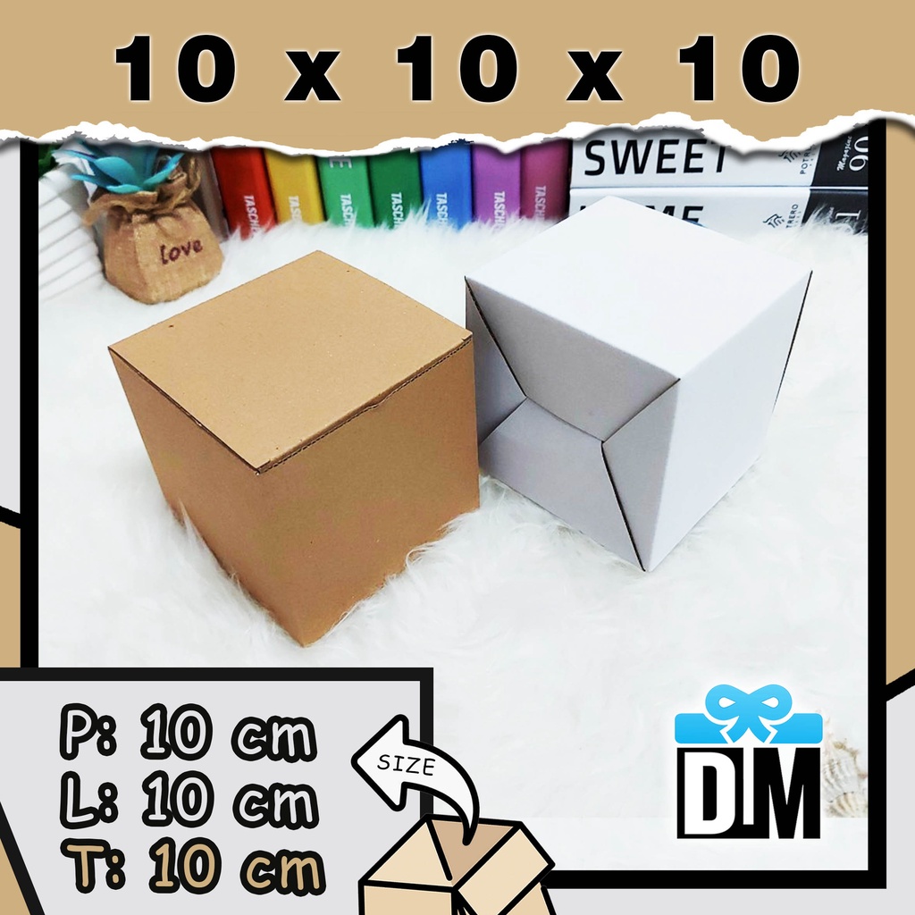 PUTIH Cardboard 10 x 10 x 10 cm Box 10x10x10 cm Packing Box 100 x 100 x ...
