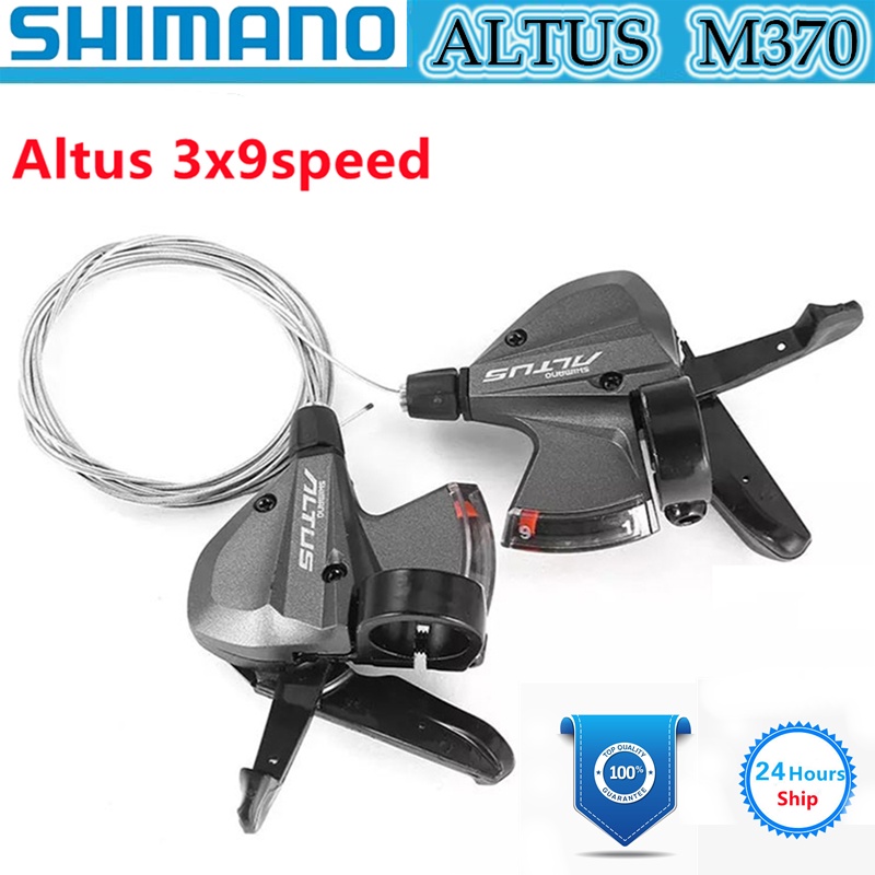 Shimano Altus Shifter M370 9-speed Variable Speed Trigger SL-M370 3X9 With Variable Speed Cable ...