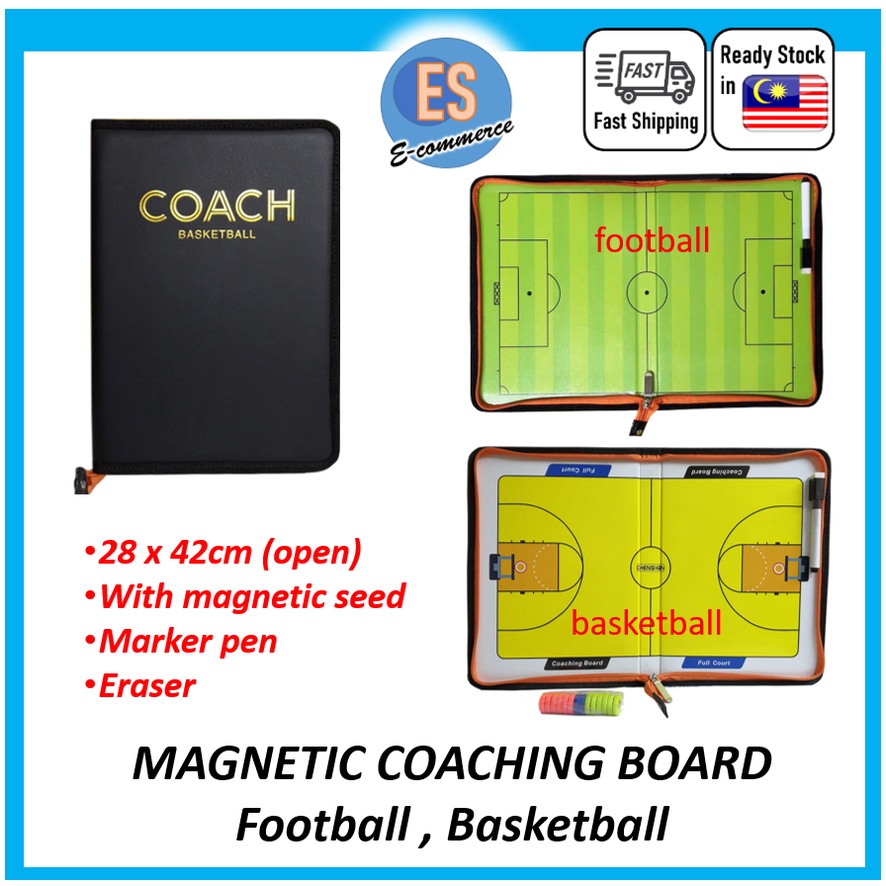 MAGNETIC COACHING BOARD TACTICAL BOARD FOOTBALL , BASKETBALL | Shopee ...