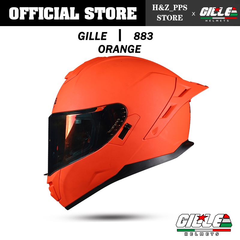 Gille 883 Falcon Solid Full Face Dual Visor Double D Ring Lock Helmet with freebies | Shopee ...